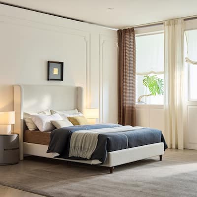 Garrett Queen Size Upholstered Bed by Christopher Knight Home - Overstock - 26292437